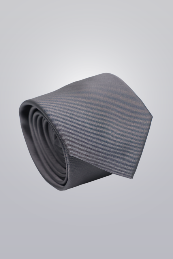 Grey Twill Tie - Clubman by Leonardo