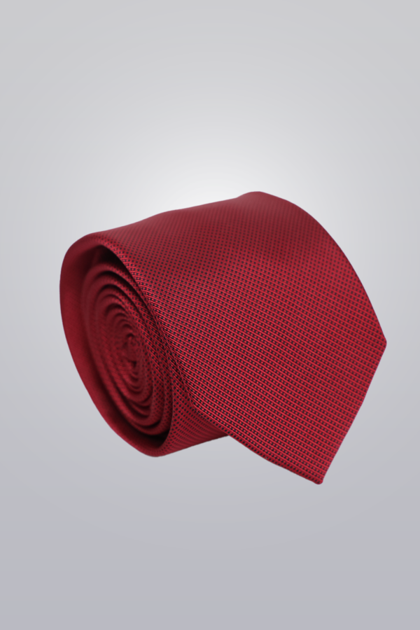 Red Twill Tie - Clubman by Leonardo